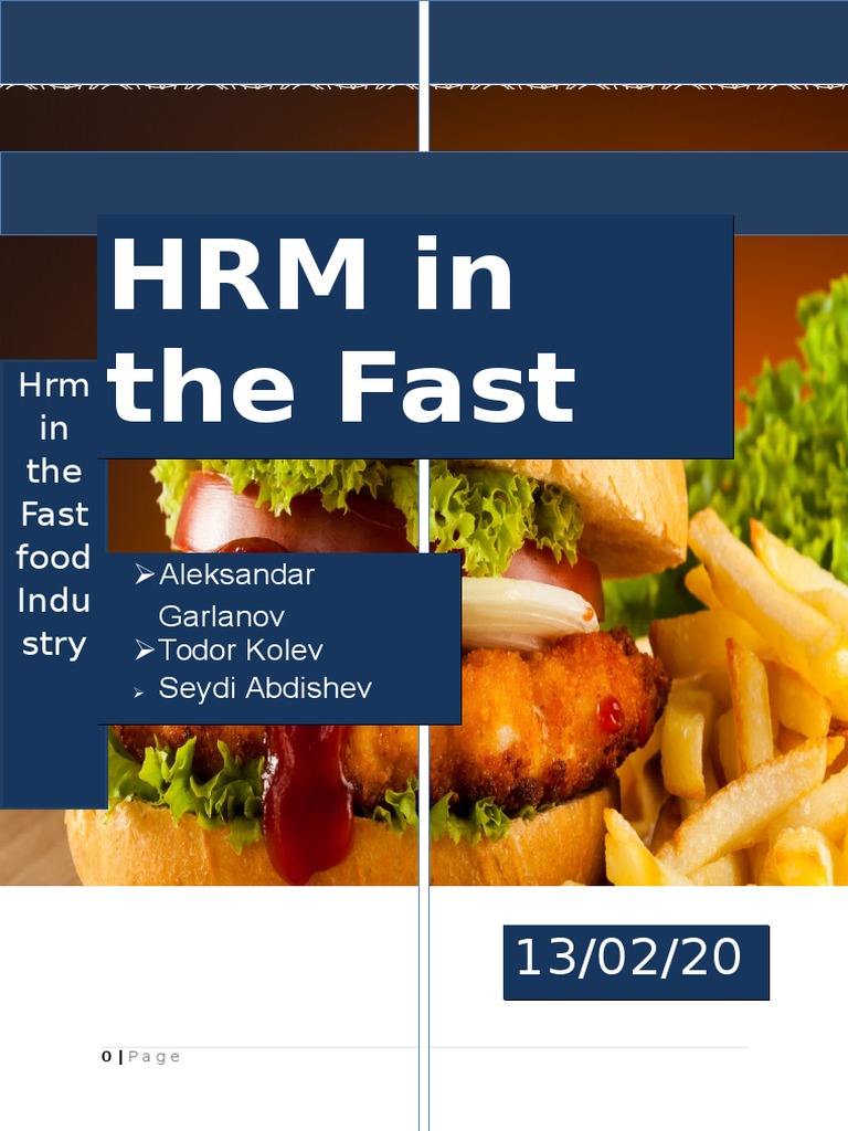 HR Practices in The Fast Food Industry | PDF | Employment | Human ...