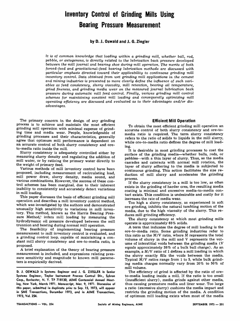 (1974) Oswald, D. J.ziegler, J. G. - Inventory Control of Grinding ...