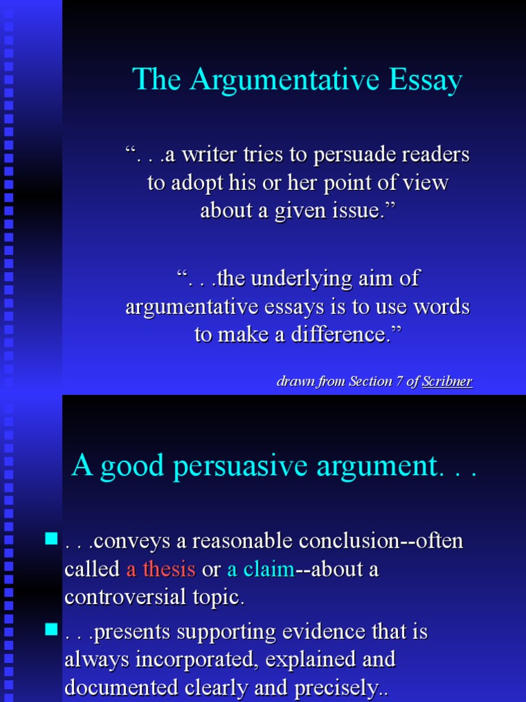 The Argumentative Essay | PDF | Validity | Deductive Reasoning