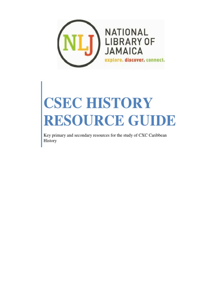 A Guide to Key Primary and Secondary Resources on CSEC Caribbean ...