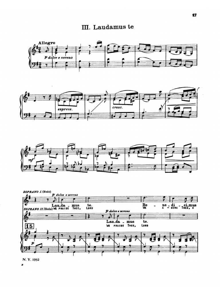 Laudamus Te Vivaldi | PDF