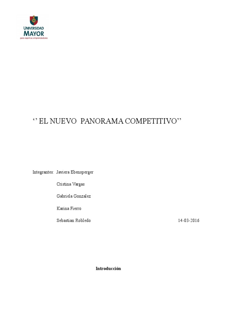 Nuevo Panorama Competitivo 2023 | PDF | Globalización | Mercado (economía)