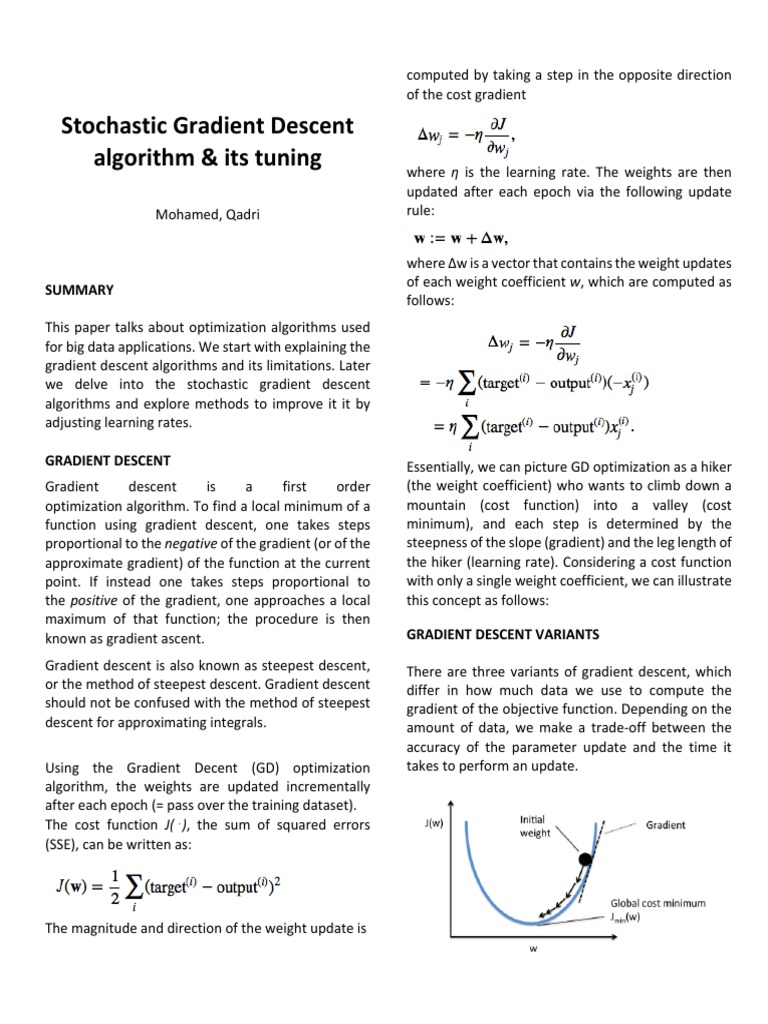 Stochastic Gradient Descent - Term Paper | PDF | Mathematical Optimization | Computational Science