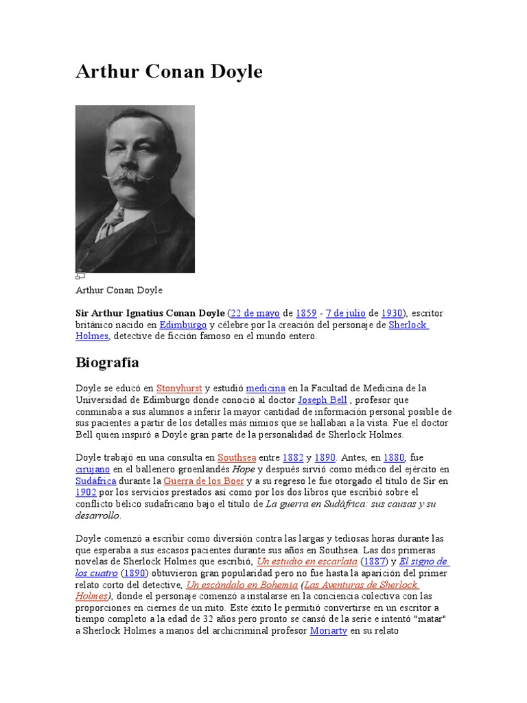 Arthur Conan Doyle | PDF | Arthur Conan Doyle | Sherlock Holmes