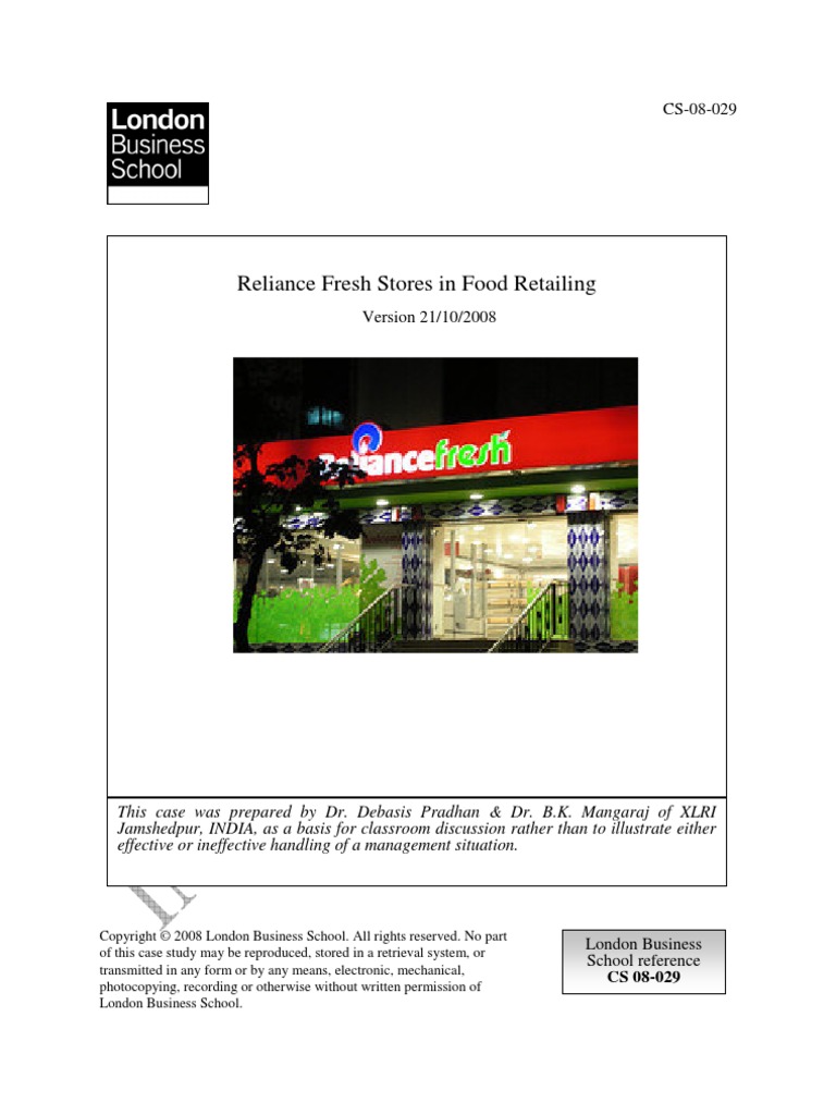 Reliance Fresh | PDF