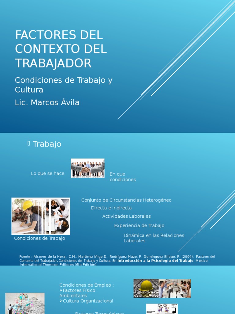Factores Del Contexto Del Trabajador | Derecho laboral | Psicología ...