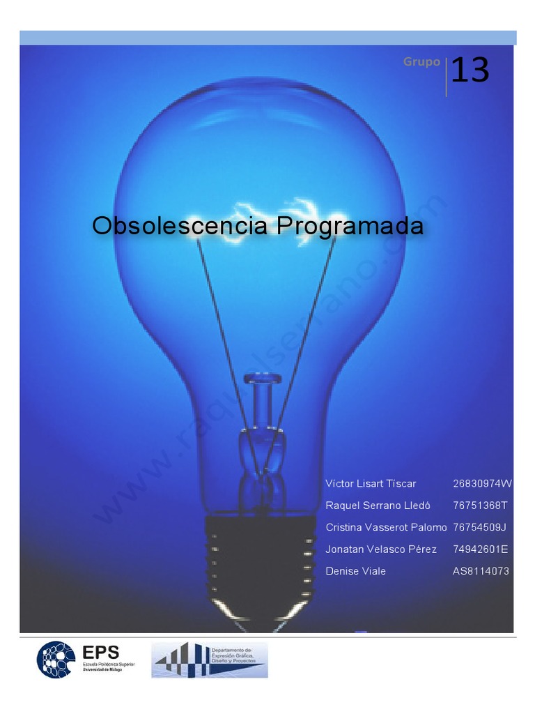Obsolescencia Programada | PDF | Diseño | Producción y fabricación