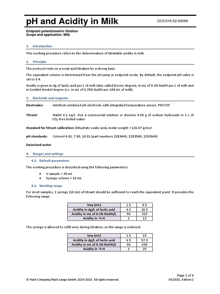 PH and Acidity in Milk | Titration | Ph