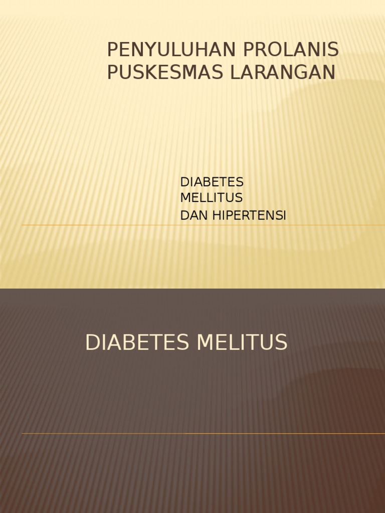 Penyuluhan Prolanis DM & HT | PDF