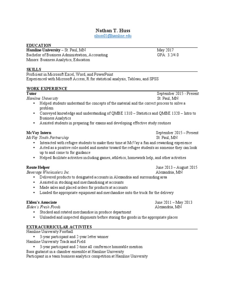Resume For Online Portfolio | PDF