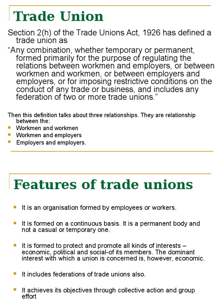 Objectives and Functions of Trade Unions | PDF | Business | Finance ...