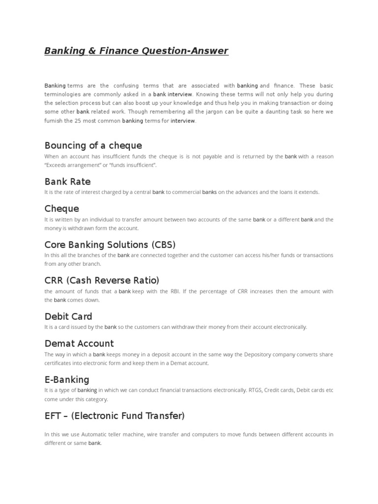 Understanding Common Banking Terms: A Comprehensive Guide to 25 Key ... Understanding Common Banking Terms: A Comprehensive Guide to 25 Key ...