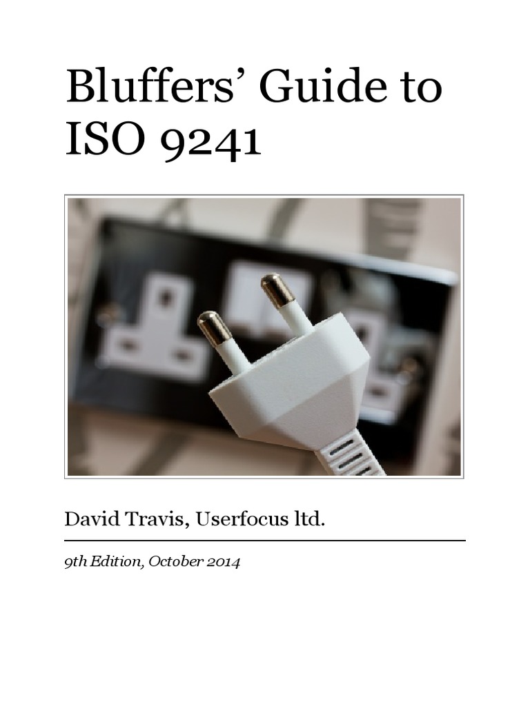 Bluffers' Guide To ISO 9241 PDF | PDF | Usability | Engineering