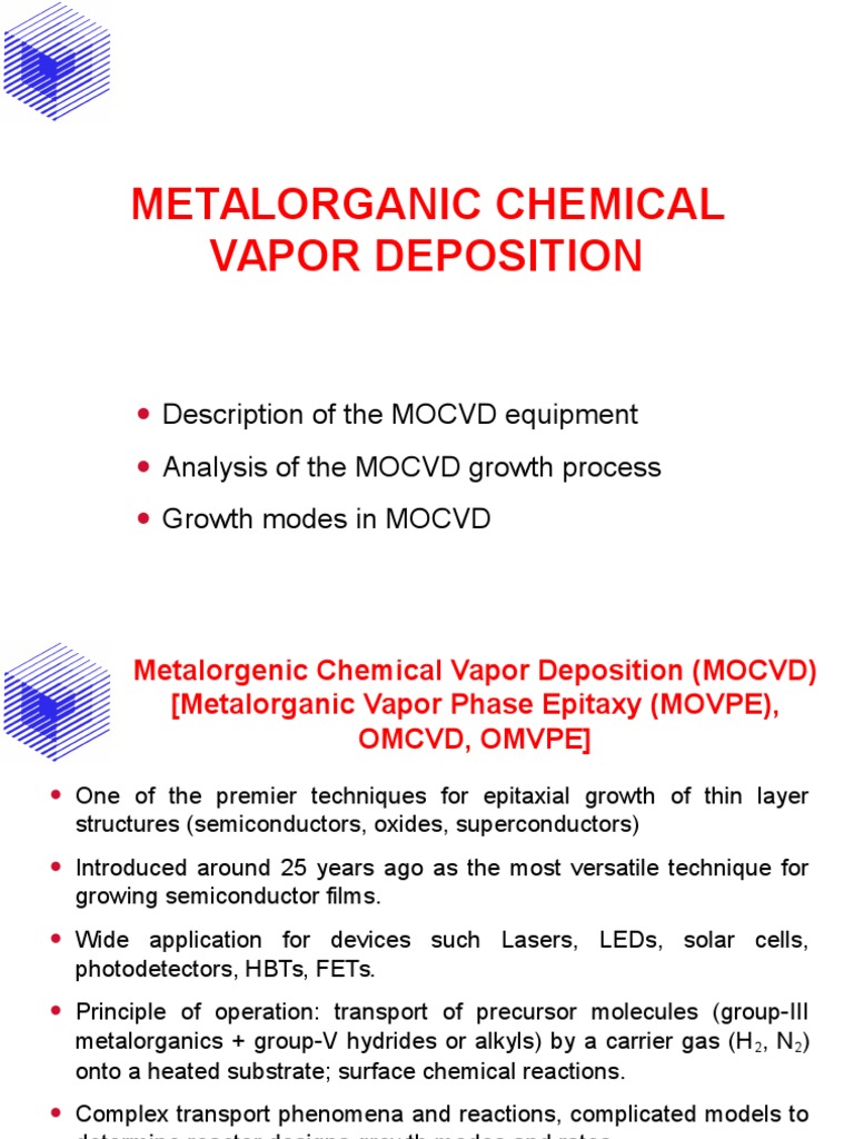 MOCVD Guide: Metalorganic Chemical Vapor Deposition Process | PDF ...