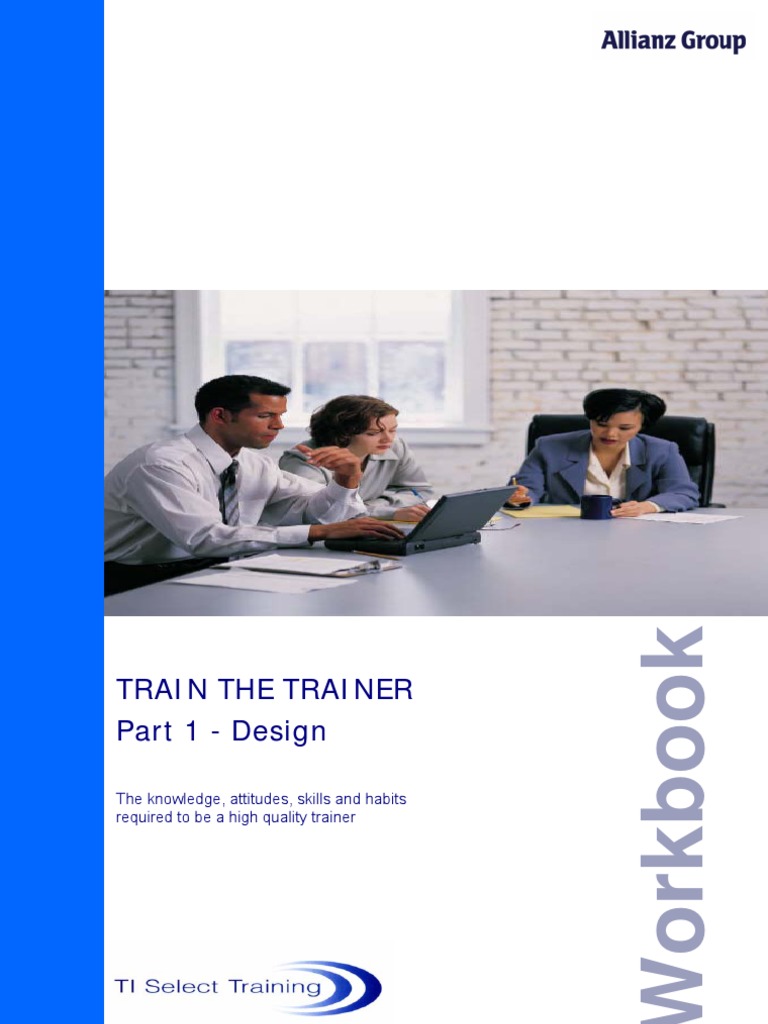 Train The Trainer - Workbook - Version 7 - 22 02 2004 | PDF | Retirement | Learning Styles