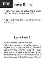 GCS (Leave) Rules, 2002 Oct 2015 | PDF