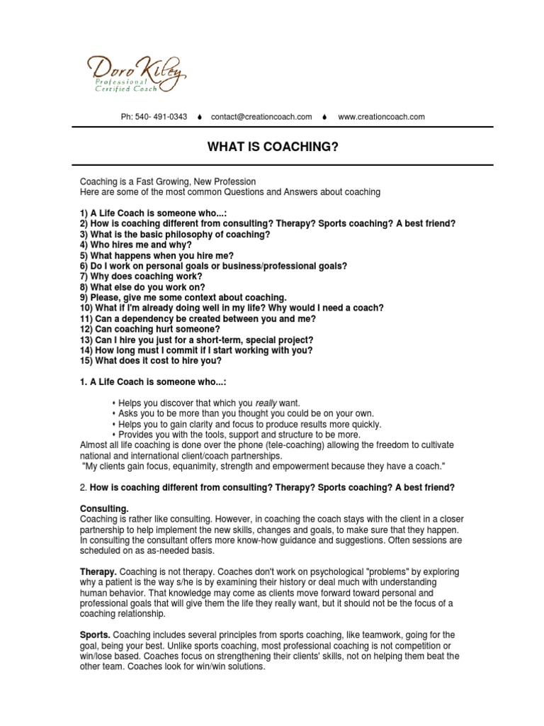 What Is Coaching PDF | PDF | Spirituality | Friendship