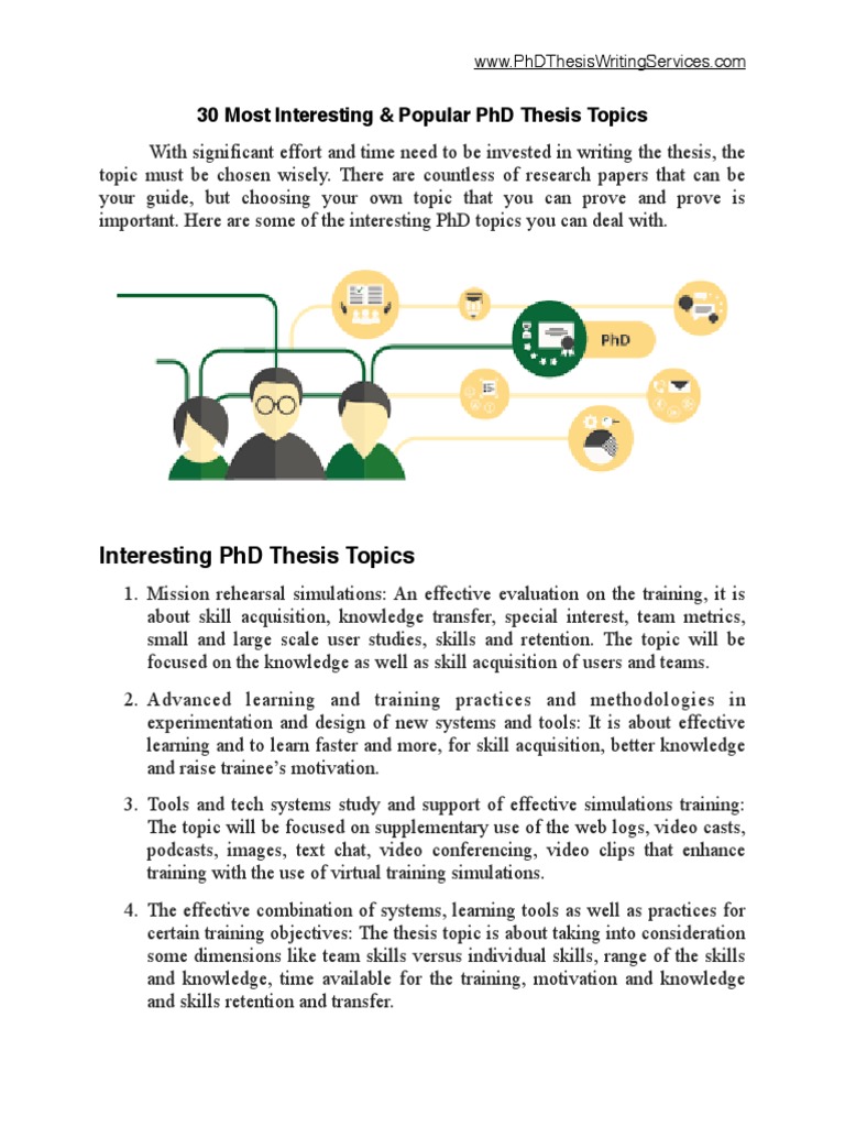 30 Most Interesting PHD Thesis Topics | PDF | Situation Awareness | Thesis