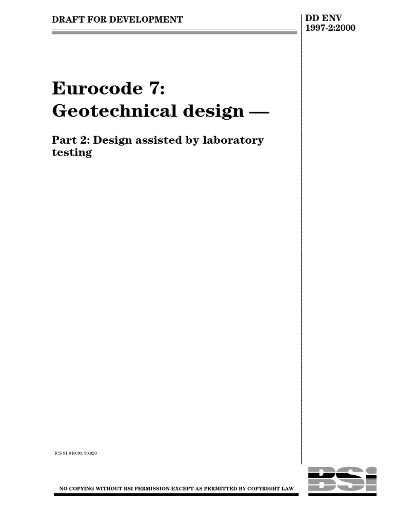 Eurocode 7 Geotechnical Design 1 PDF | PDF