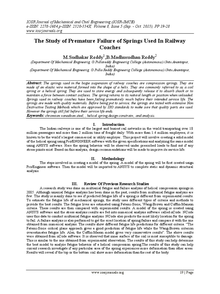 Failure of Springs PDF | PDF | Strength Of Materials | Deformation ...