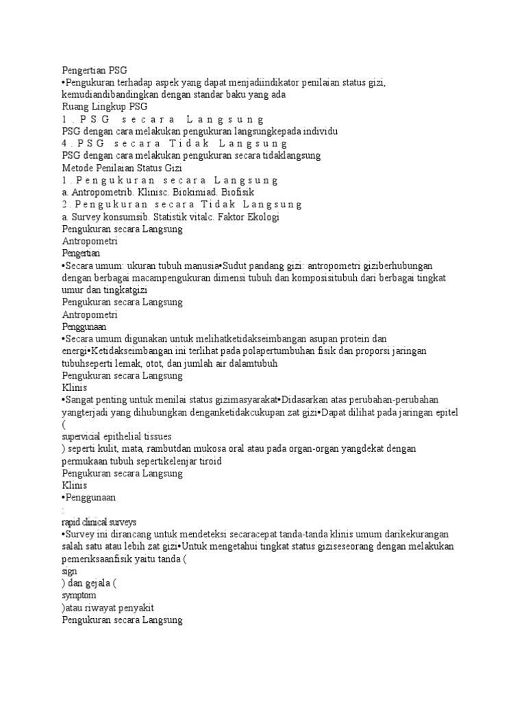 Pengertian PSG | PDF | Kesehatan Holistik