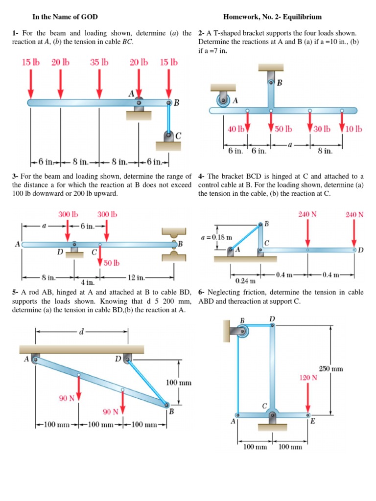 Homework No2 | Tension (Physics) | Mechanics