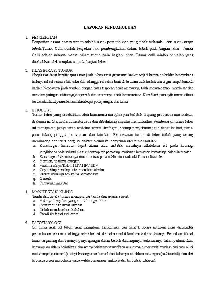 LP Tumor Colli | PDF