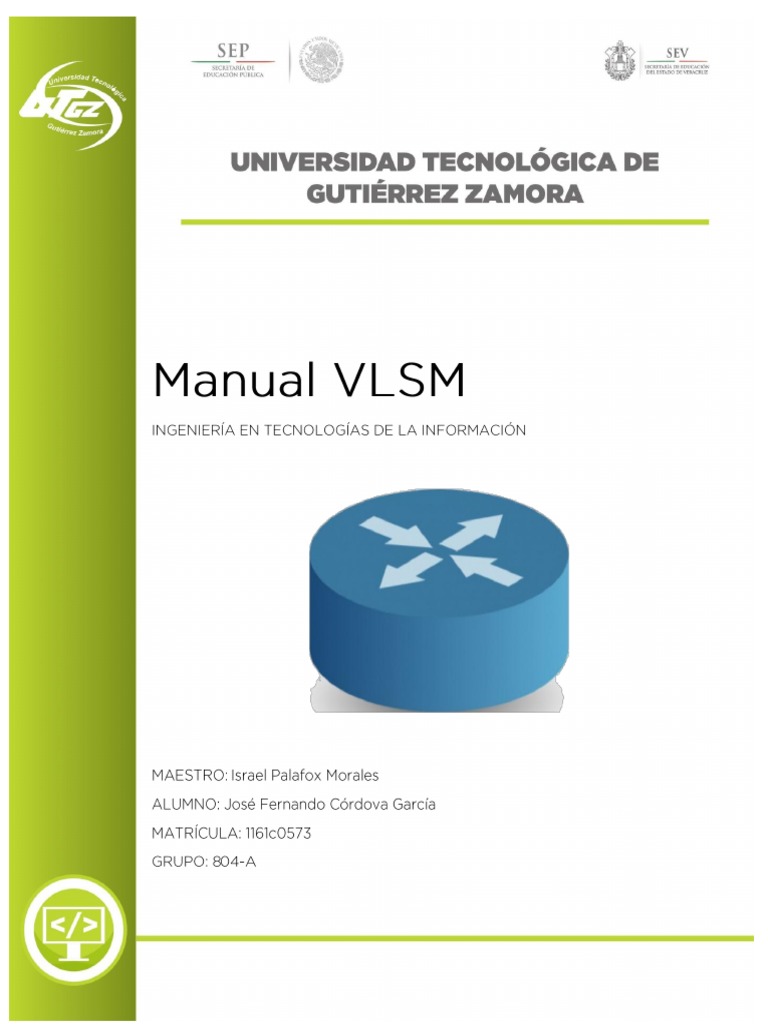 Manual VLSM | PDF | Dirección IP | Arquitectura de internet