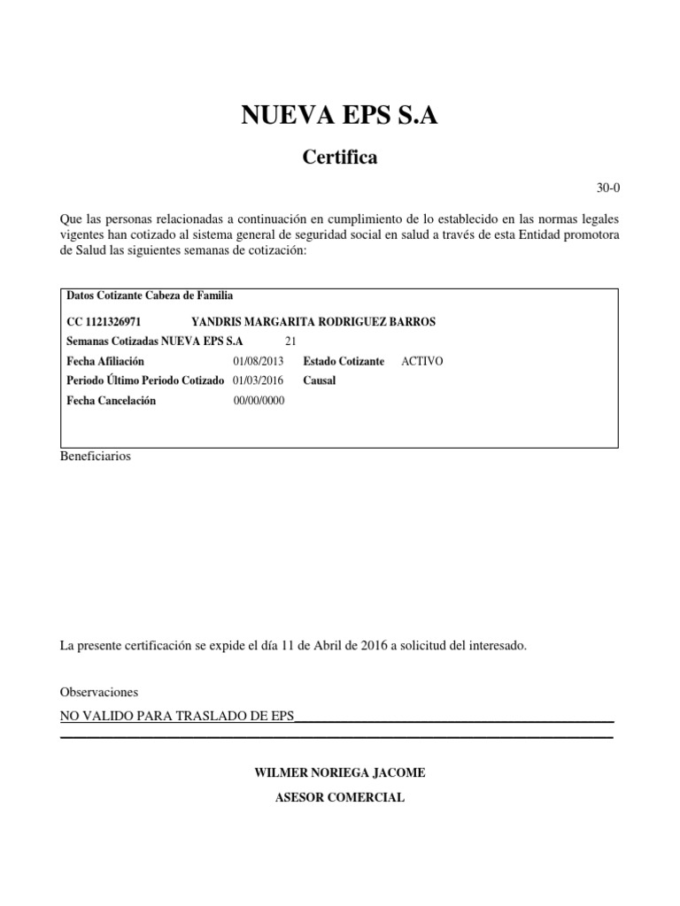 Nueva Eps S PDF | PDF