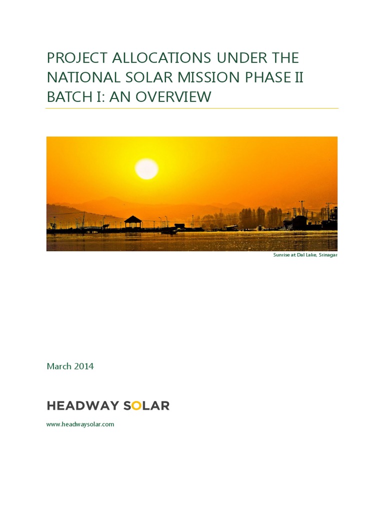 JNNSM National Solar Mission Phase II Batch I Result Analysis | PDF ...