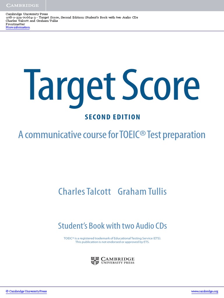 Target Score For Dfsdfsdfsnew Toeic Test2 STDNT BK Test BKLT With Audio ...