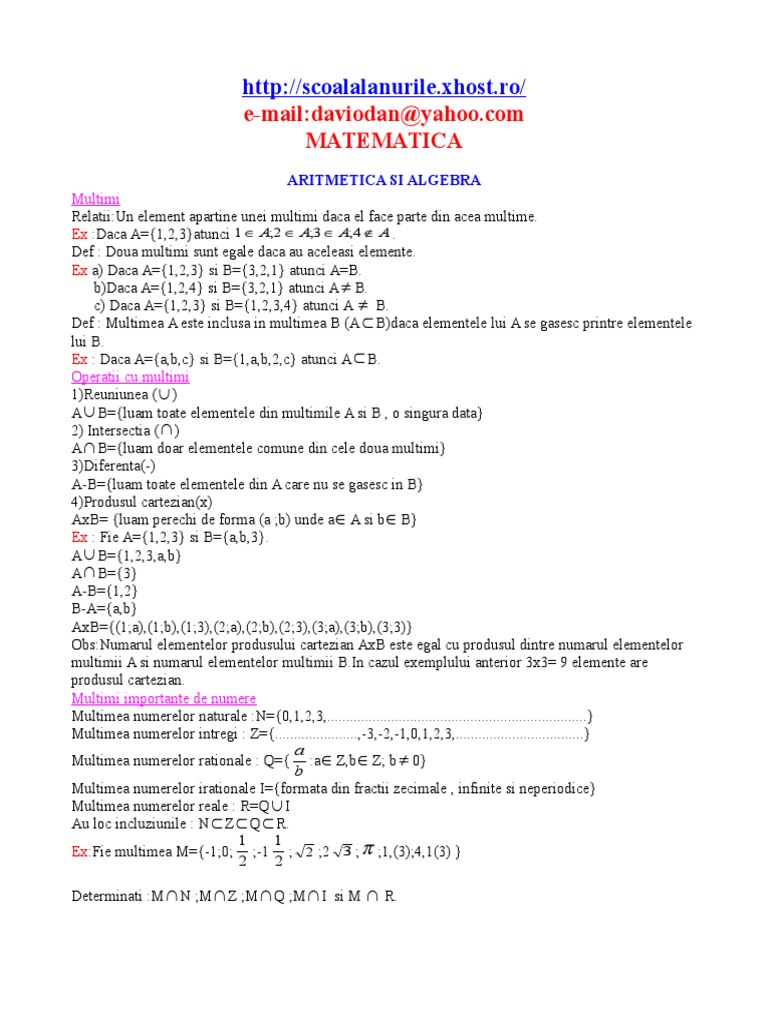 Teorie Matematica | PDF