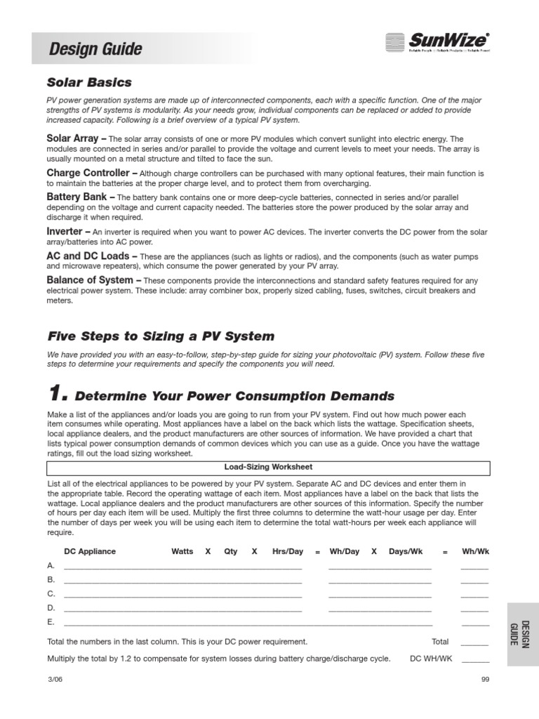 Solar System Design Guide | PDF | Photovoltaic System | Power Inverter