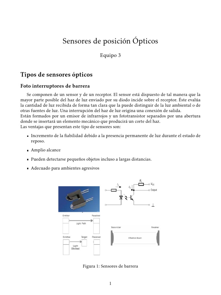 Sensores de Posicion Opticos | PDF | Ligero | Sensor