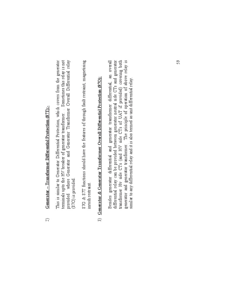 Generator - Transformer Differential Protection (87T) | PDF