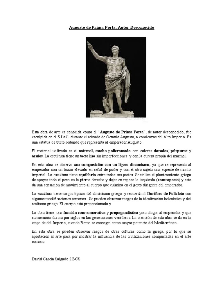 Augusto de Prima Porta David | PDF | Historia