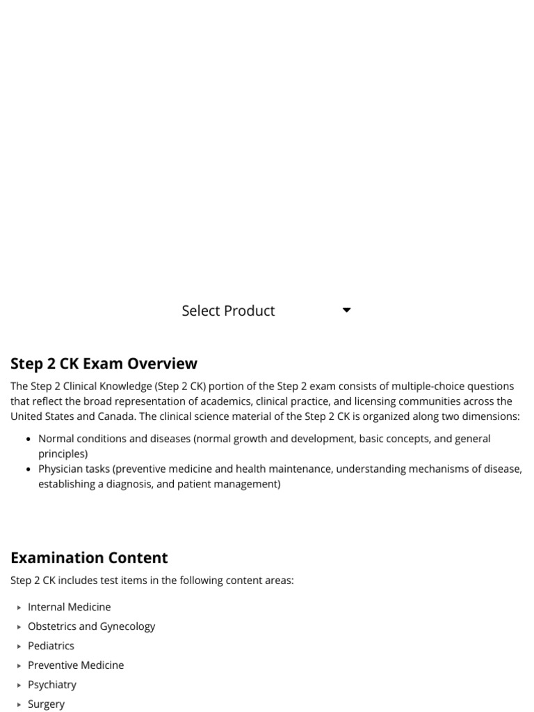 USMLE Step 2 CK Exam - Overview - Examination Content - Test Format ...