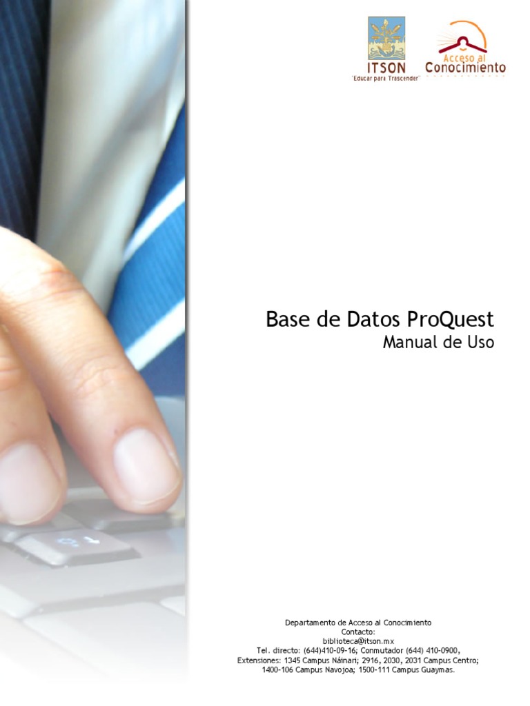 Manual Proquest | PDF | Bases de datos | Point and Click