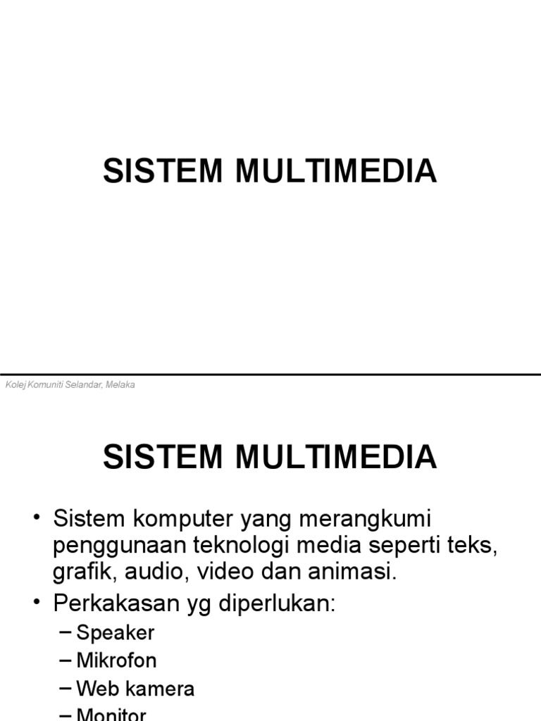 Sistem Multimedia | PDF