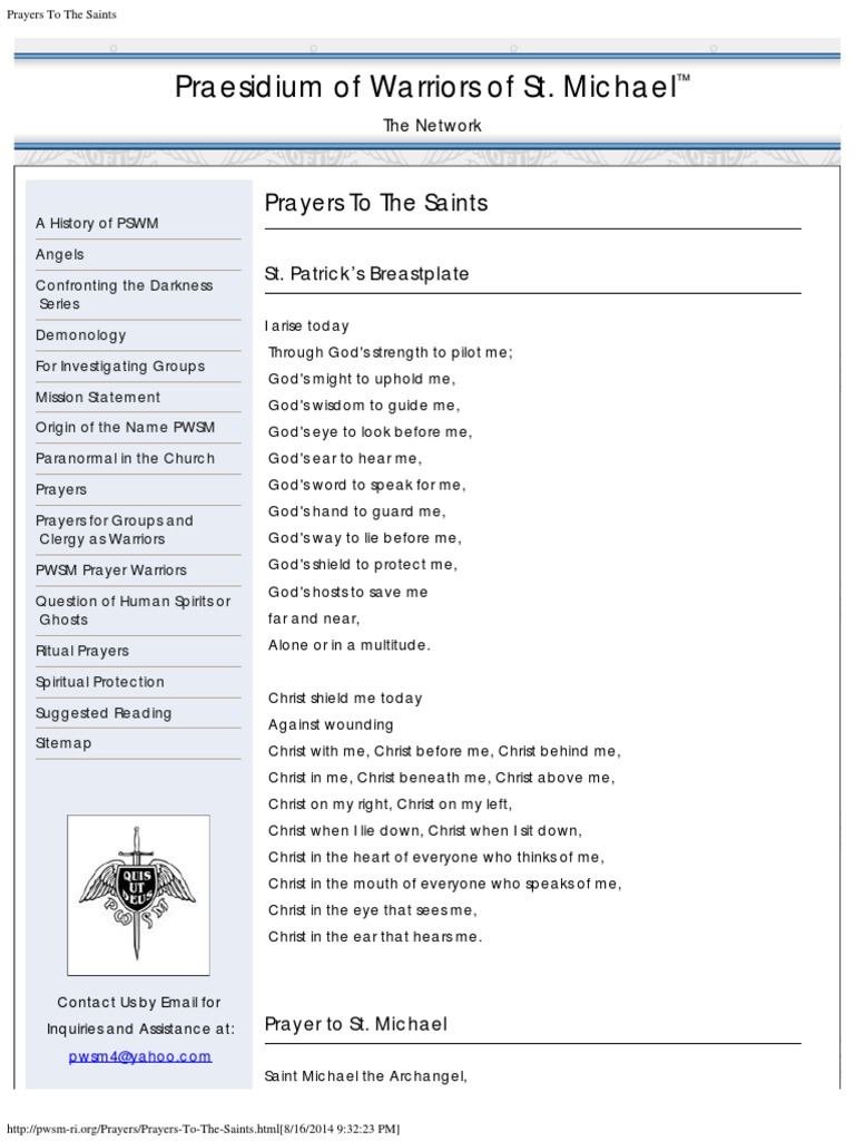 Prayers To The Saints | PDF | Prayer | Mary, Mother Of Jesus