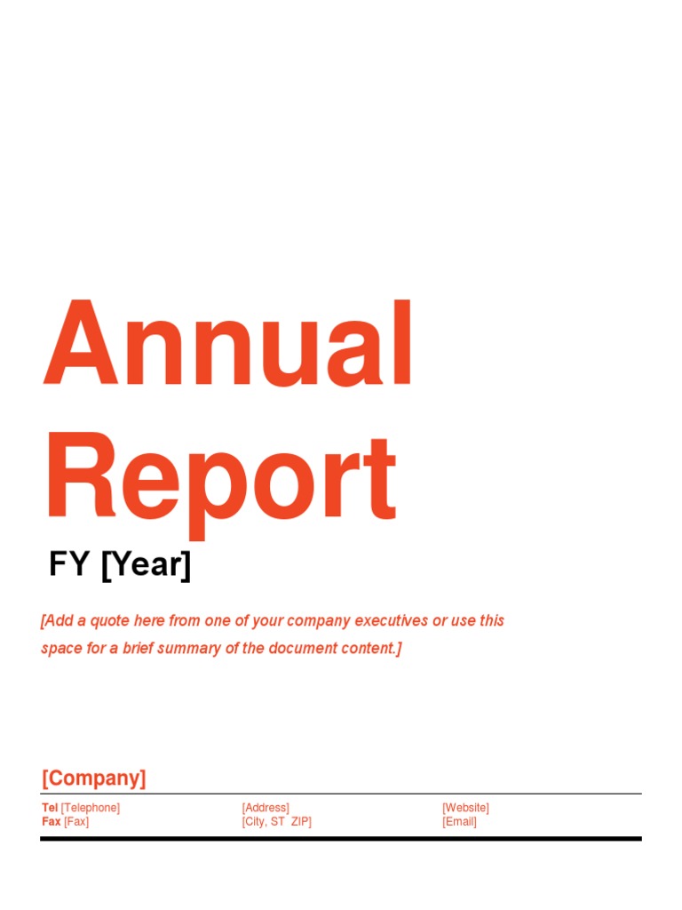 A Year in Review: [Company] FY [Year] Annual Report | PDF | Auditor's ...