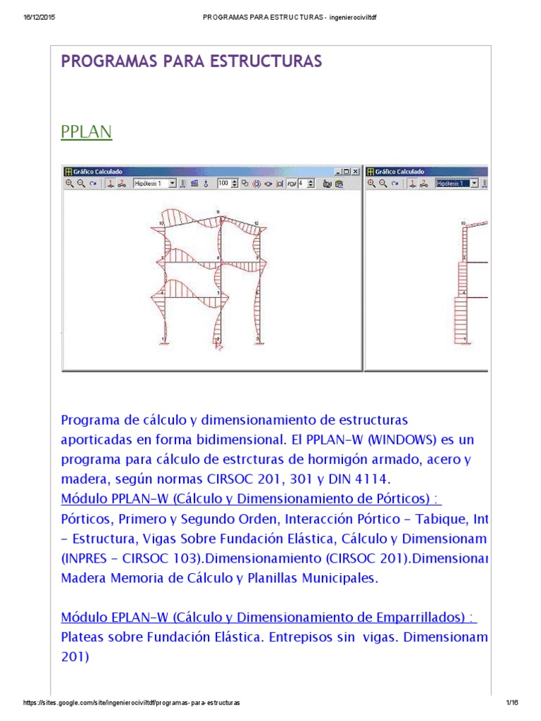 Programas para Estructuras - Ingenierociviltdf | PDF | Método de ...