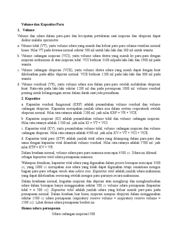 Volume & Kapasitas Paru | PDF | Sains & Matematika | Agama & Spiritualitas