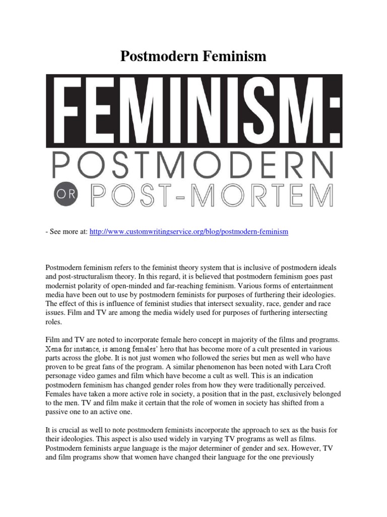 Postmodern Feminism PDF | PDF | Feminist Theory | Feminism