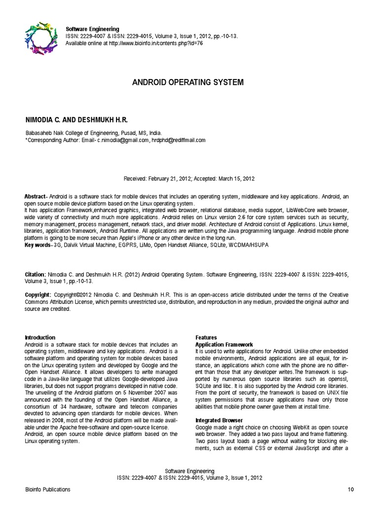 786cd56eed09c3945ce592d20aa30067 | PDF | Android (Operating System ...