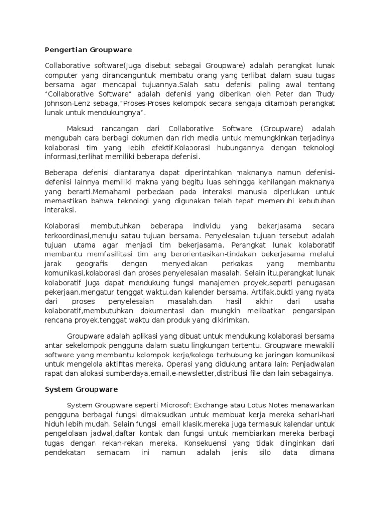 Groupware | PDF
