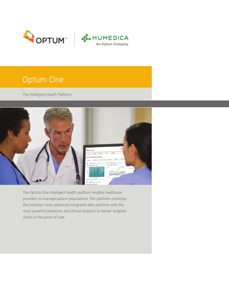 Optum One Overview Brochure FINAL | PDF | Analytics | Electronic Health ...