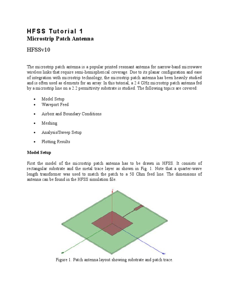 HFSS Tutorial 1 | Download Free PDF | Antenna (Radio) | Radio