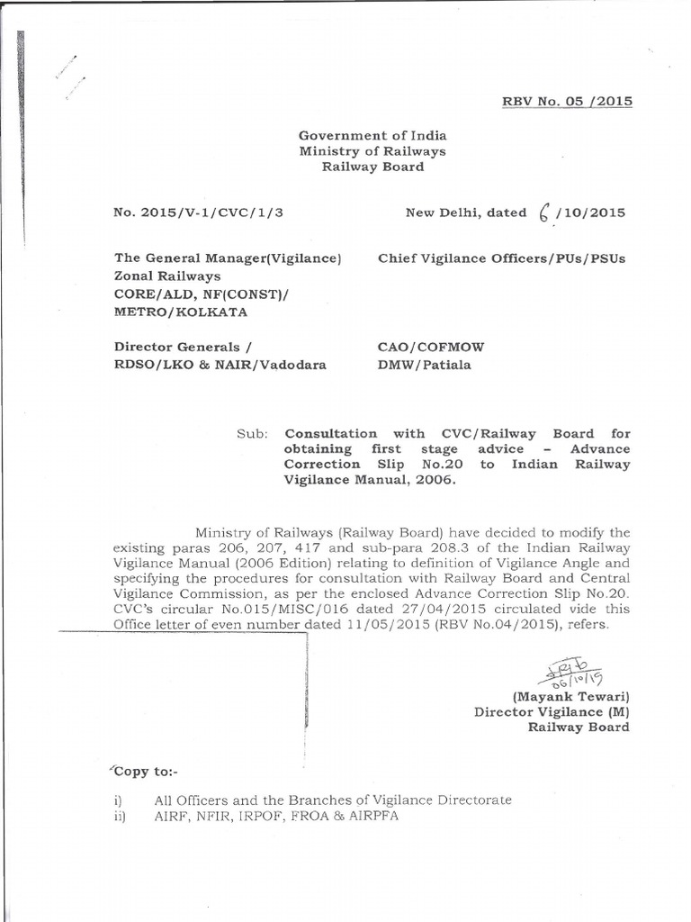 CVC Circular | PDF | Whistleblower | Common Law