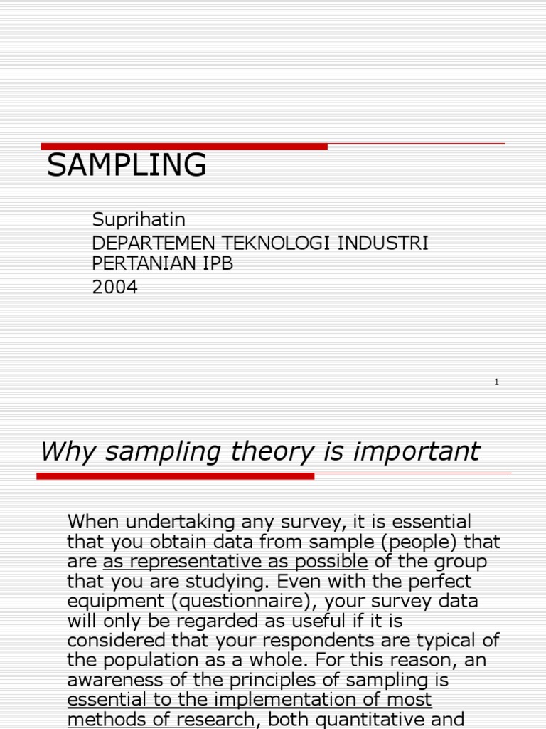 Sampling Theory Explained | PDF | Sampling (Statistics) | Errors And Residuals